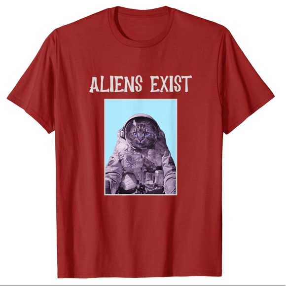 Shirts | Aliens Exist Funny Cat Tshirt | Poshmark
